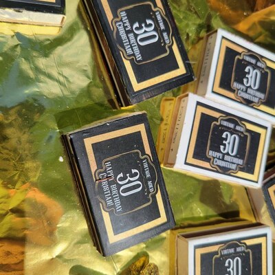 Custom Birthday Match Box Labels, Waterproof Milestone Cigar Labels ...