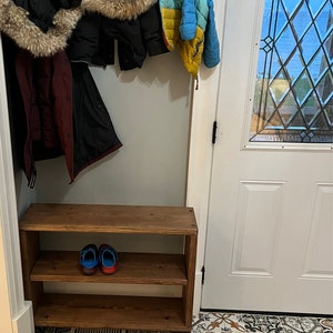 Rustic Storage Unit Made From Solid Wood Rustic Bench Wooden Bookshelf ...