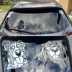 Custom Pet Portrait Decal, Dog Decal, Dog Car Decal, Cat Decal, Pet ...