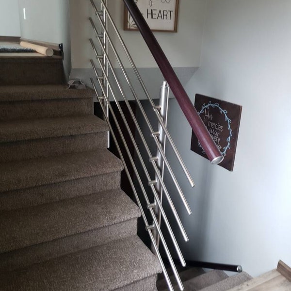 Modern Stairs Balcony Hand Rail Staircase Railing Kit - Aluminium Side ...