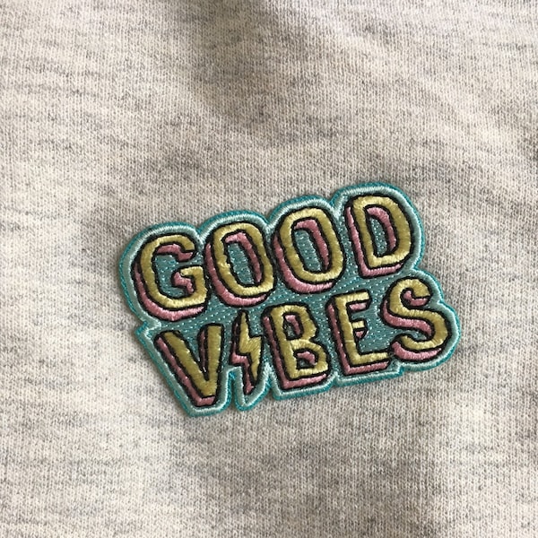 Good Vibes Patch - Iron On, Embroidered Applique – Chill - Summer - Etsy