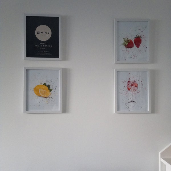 Lemon Citrus Fruit Watercolour Splash A3, A4, 10x8, 8x6, 5x7 and 4x6 ...