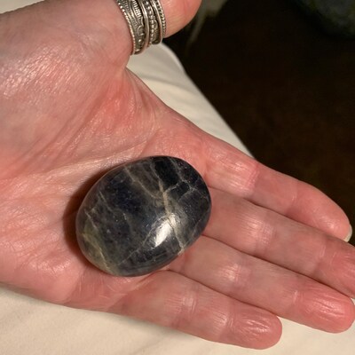 Angelite Crystal Ball Sphere Stand, 50mm Gemstone Sphere With Holder ...