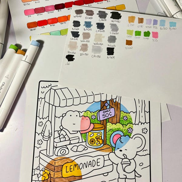 Cozy Friends: Super Cute Animal Characters Coloring Book by Coco Wyo - Etsy