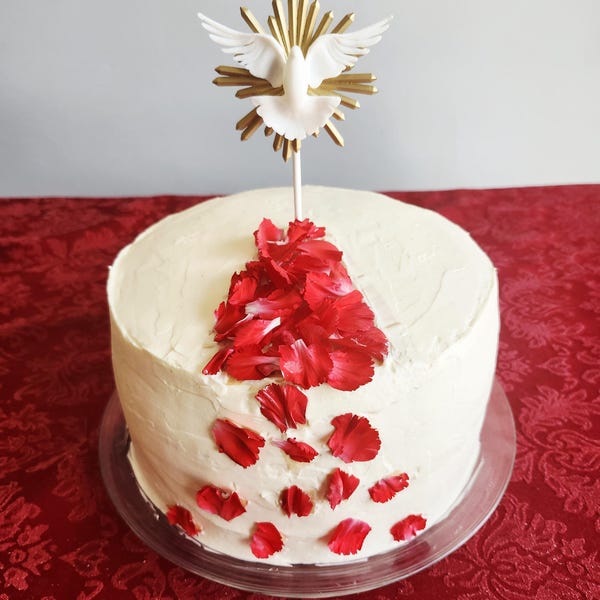 Holy Spirit Cake Topper / Floral Ornament - Etsy