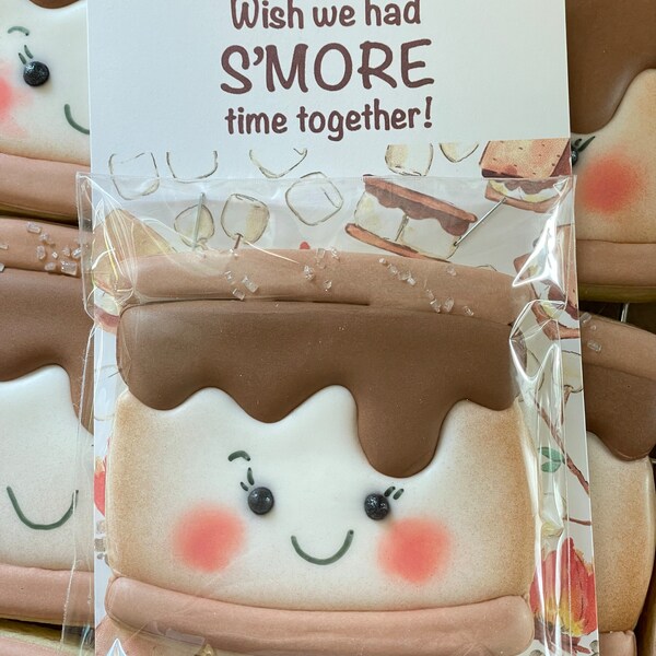 Wish We Had S'more Time Together Mini Cookie Card 3.5" X 5" Smores ...