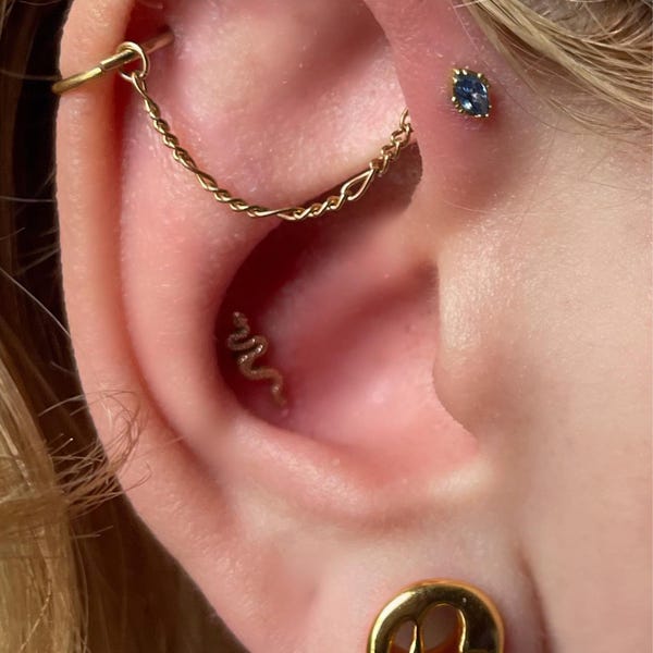 Dripping Ear Bar Gold, Silver, Rose, Dripping Ear Bar, Ear Cuff ...