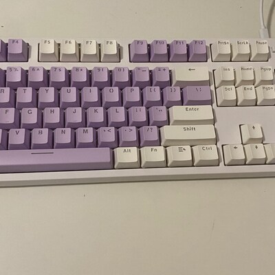 111pcs Minimalist Grey White Theme Keycap, ABS Keycap, Cherry Keycaps ...