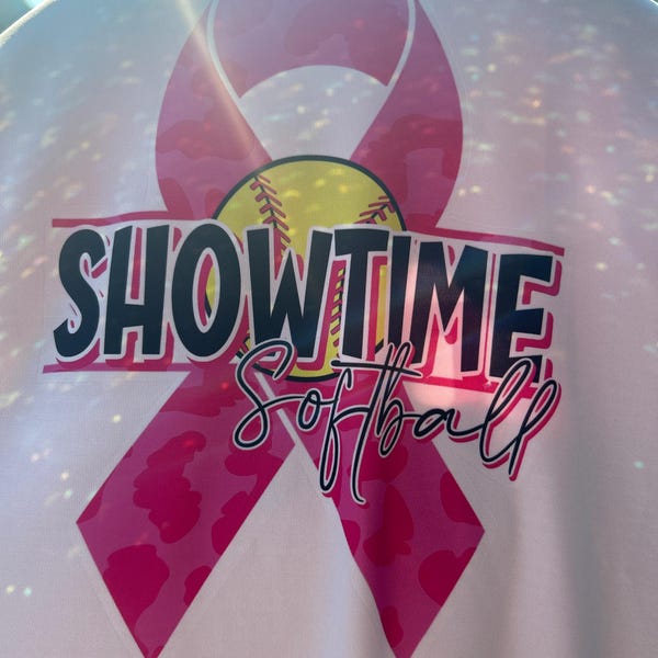 Custom Softball Leopard Breast Cancer Awareness Ribbon Pink Out |TAT 24 ...