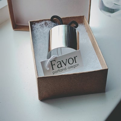 Silver Pony Tail Cover, Modern Hair Tie Cover, Metal Hair Accessory ...