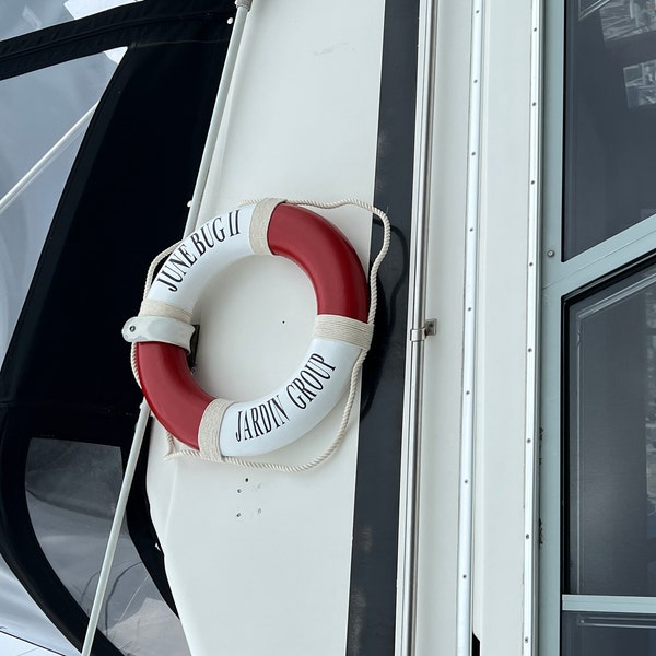 Personalized Life Preserver Ring - Pool Décor - Boat Décor -beach House ...