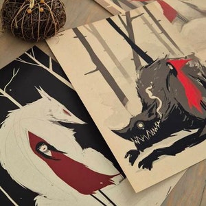 The Red Wolf Fine Art Print 8x10 - Etsy