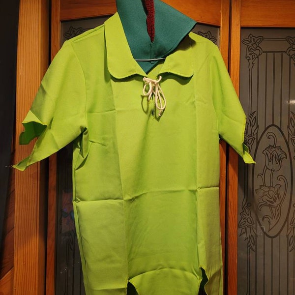 Men's Classic PETER PAN Lime Green Tunic Hat Elf Costume Adult - Etsy