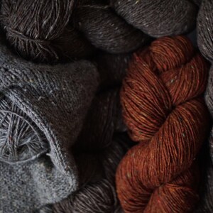 100g Aran Tweed Yarn Irish Donegal Kilcarra 100% Wool caramel | Etsy