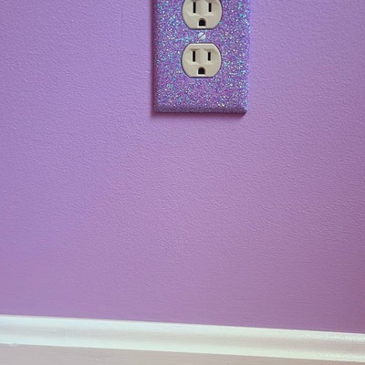 Light Purple Glitter Iced Lavender Light Switch & Outlet Covers Rustic ...