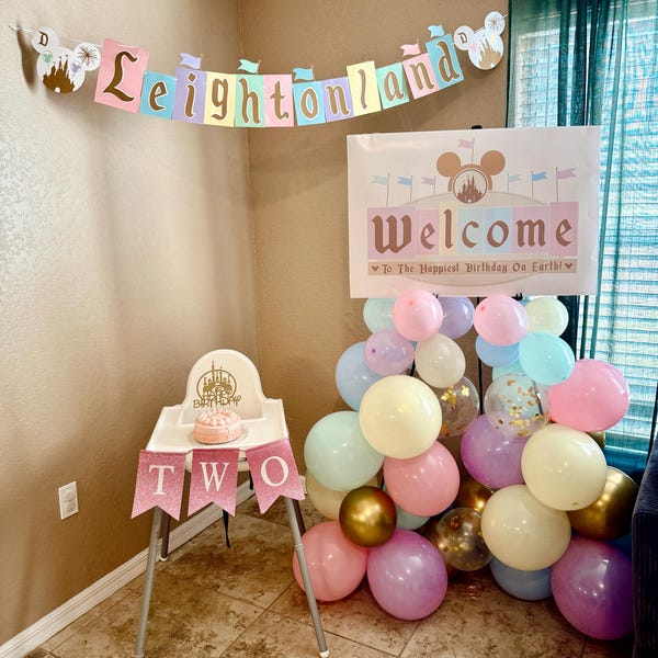 Disneyland Birthday Party Welcome Sign, Disneyland Party Decoration ...