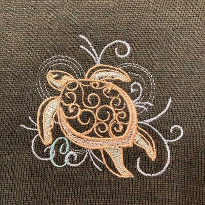 Sea Turtle Embroidery Design, Turtle Embroidery Design, Machine ...