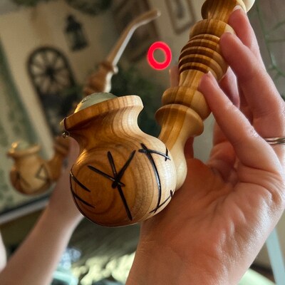 Odin the Wanderer Ansuz Rune Wood Pipe / Wooden Viking Thor Frigga ...
