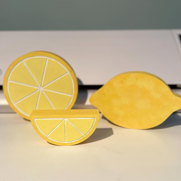 Lemon Wood Cutout- DIY Summer Craft- Wood Lemon Craft- Free Standing ...