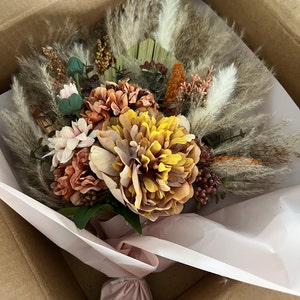 Rustic Boho Wedding Bouquetartificial Faux Flowers Home - Etsy