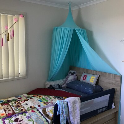 Turquoise Canopy, Chiffion Baldachin, Kids Ceiling Hanging Tent, Canopy ...
