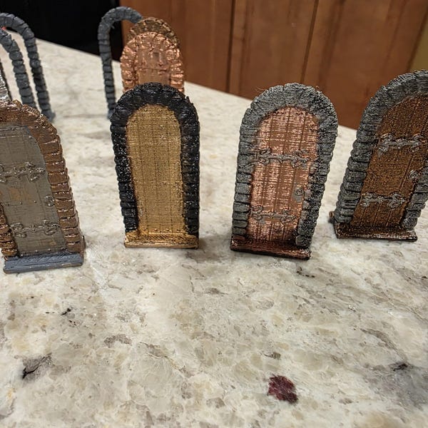 3D Printed and Painted Heroquest Style Doors for D&D, Pathfinder ...