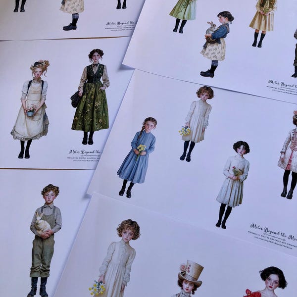 Spring Bloom Art Doll Kit: Whimsical Printable Paper Dolls (digital ...