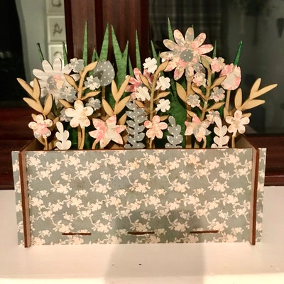 DIY 3D Layered MDF Flower Pot, Make Your Own Flower Pot, Flower Window ...