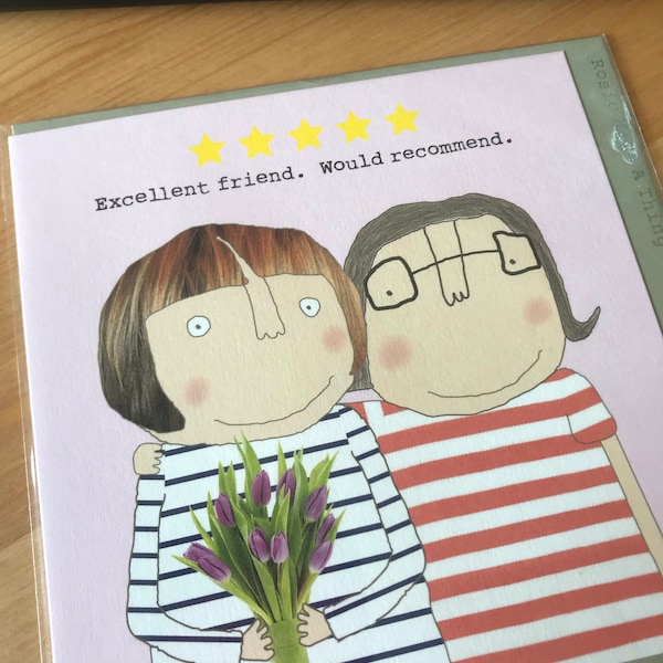 Five Star Friend Birthday Greetings Card - Etsy