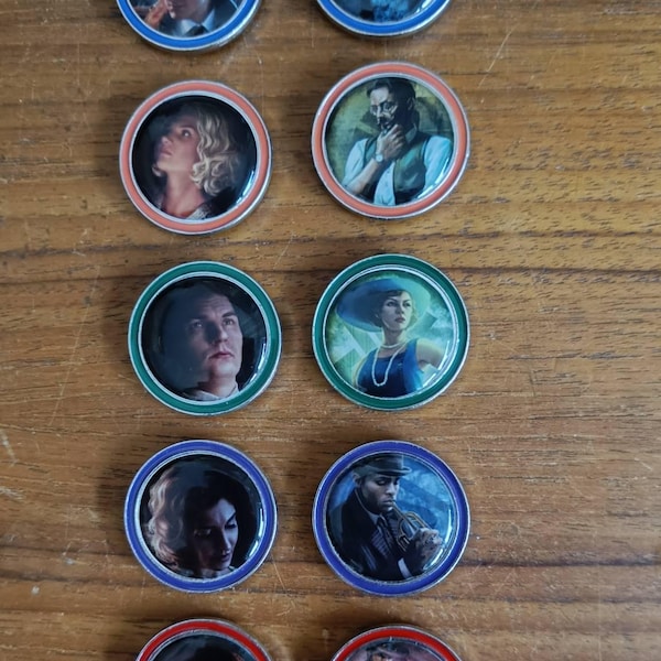 42x Vale of Eternity Metal Upgrade Tokens, Magic Stones, Double-sided ...