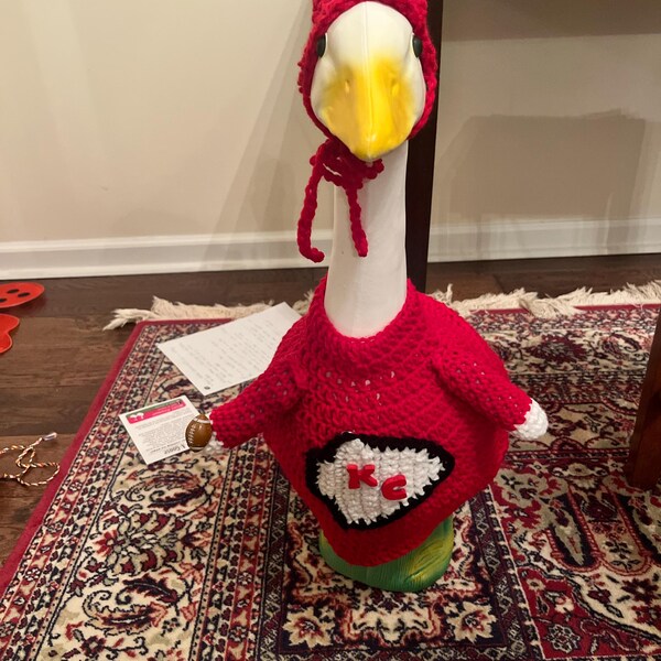 Notre Dame Football Goose Geese Outfit Crochet Lawn Goose Clothes ...