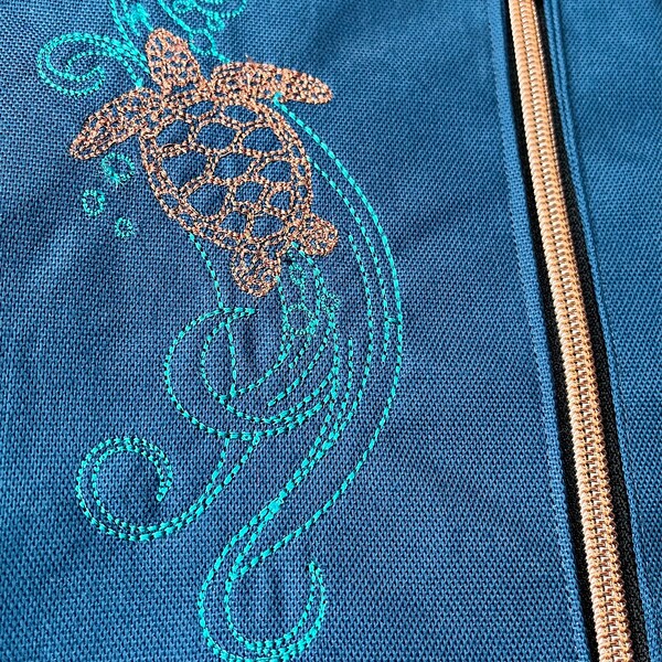 Sea Turtle Machine Embroidery Design, Animal Embroidery, Ocean Tortoise ...