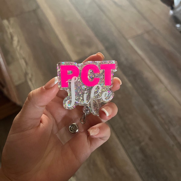 PCT Life Badge Reel,pct Badge Reel,patient Care Tech Badge Reel,patient ...