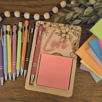 Digital File for Laser: Sticky Note Pad Holder and Ink Pen Set ...