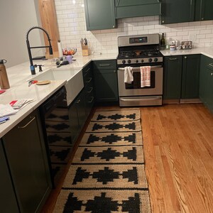 Black Jute Scallop Edge Rug Scallop Pattern Rug Natural Jute | Etsy