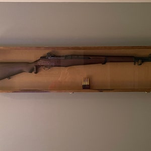 Double Rifle Display Case 44x18x3 Wall Mount Locking - Etsy