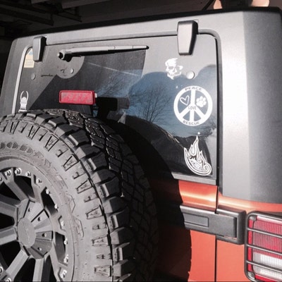 Peace Love Rescue Circular Vinyl Sticker, Car Decal, Rescue Sticker ...