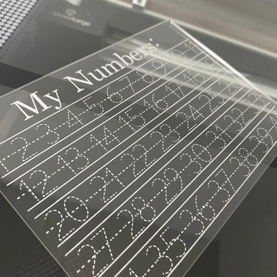 Tracing Board Template With Blank Lines to Trace Letters Numbers ...