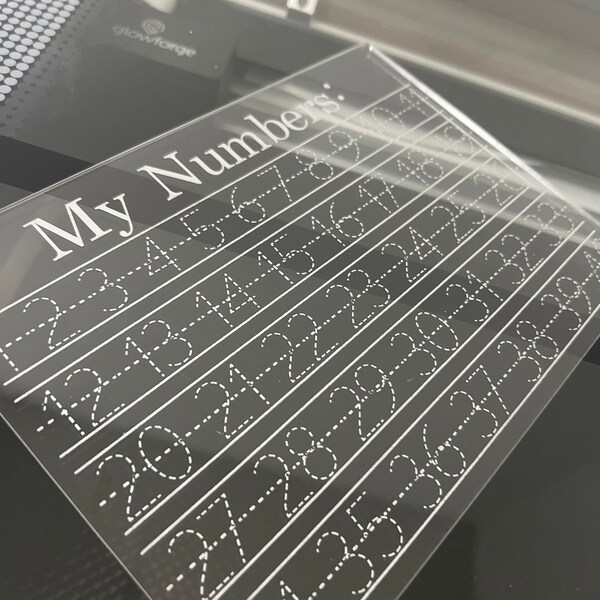 Tracing Board Template With Blank Lines to Trace Letters Numbers ...