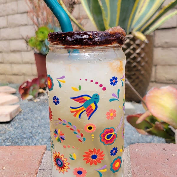 Blue Evil Eye UV DFT Wrap for Glass Can Cup. Good Luck Can Wrap. 16oz ...