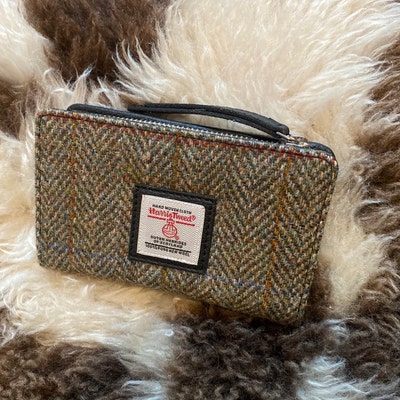 Harris Tweed Wallet Plaid Wallet Harris Tweed Trifold - Etsy UK