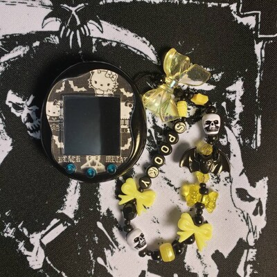 Amethyst Ankh and Coffin Beaded Goth Mobile Cell Phone Charm Accessory ...