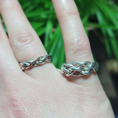 Ladies Five Band Puzzle Ring 5Q in Sterling Silver or Gold - Etsy
