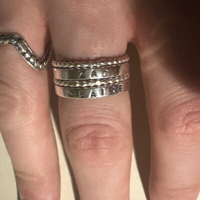 Script Name Ring Sterling Silver Personalized Rings - Etsy