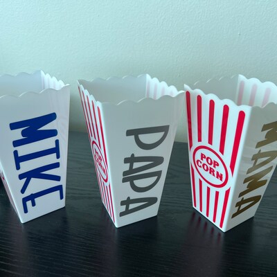 Personalized Popcorn Bucket/reusable Popcorn Bucket/family Movie Night ...