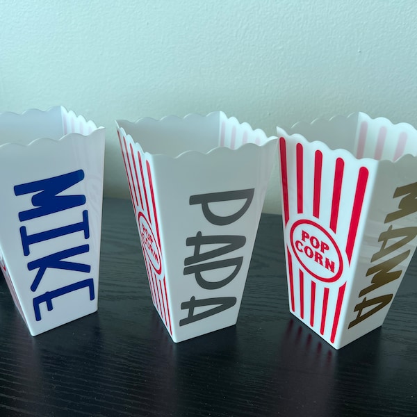 Personalized Popcorn Bucket/reusable Popcorn Bucket/family Movie Night ...