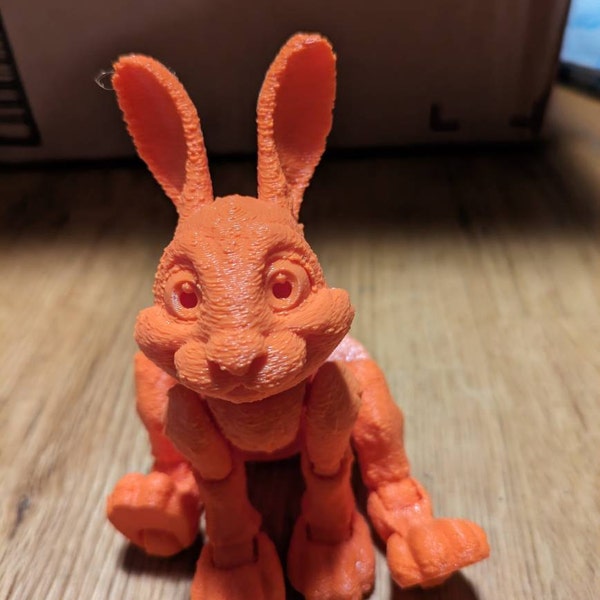 Adorable 3D Printed Bunny Rabbit With Articulated Body and Limbs ...