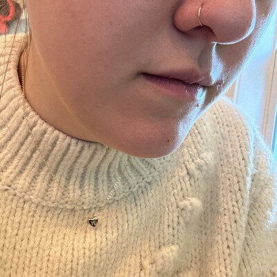 14k Solid Gold Nose Hoop, 6mm, 7mm, 8mm, 9mm 20g Hoop Snug Nose Ring ...