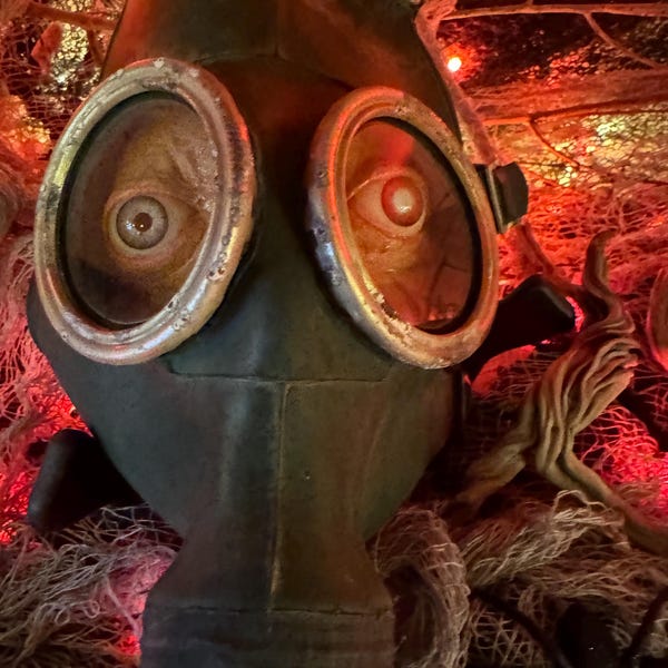 HALLOWEEN PROP - Eyes of Fear, Cut off Face Prop - for Mask Displays - Etsy