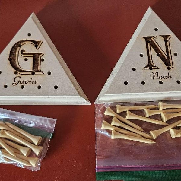Willys Wooden Triangle Golf Tee Game - Etsy